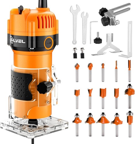 SILVEL Wood Router, 800W Routers for Woodworking, 6.5Amp 1, Orange | eBay