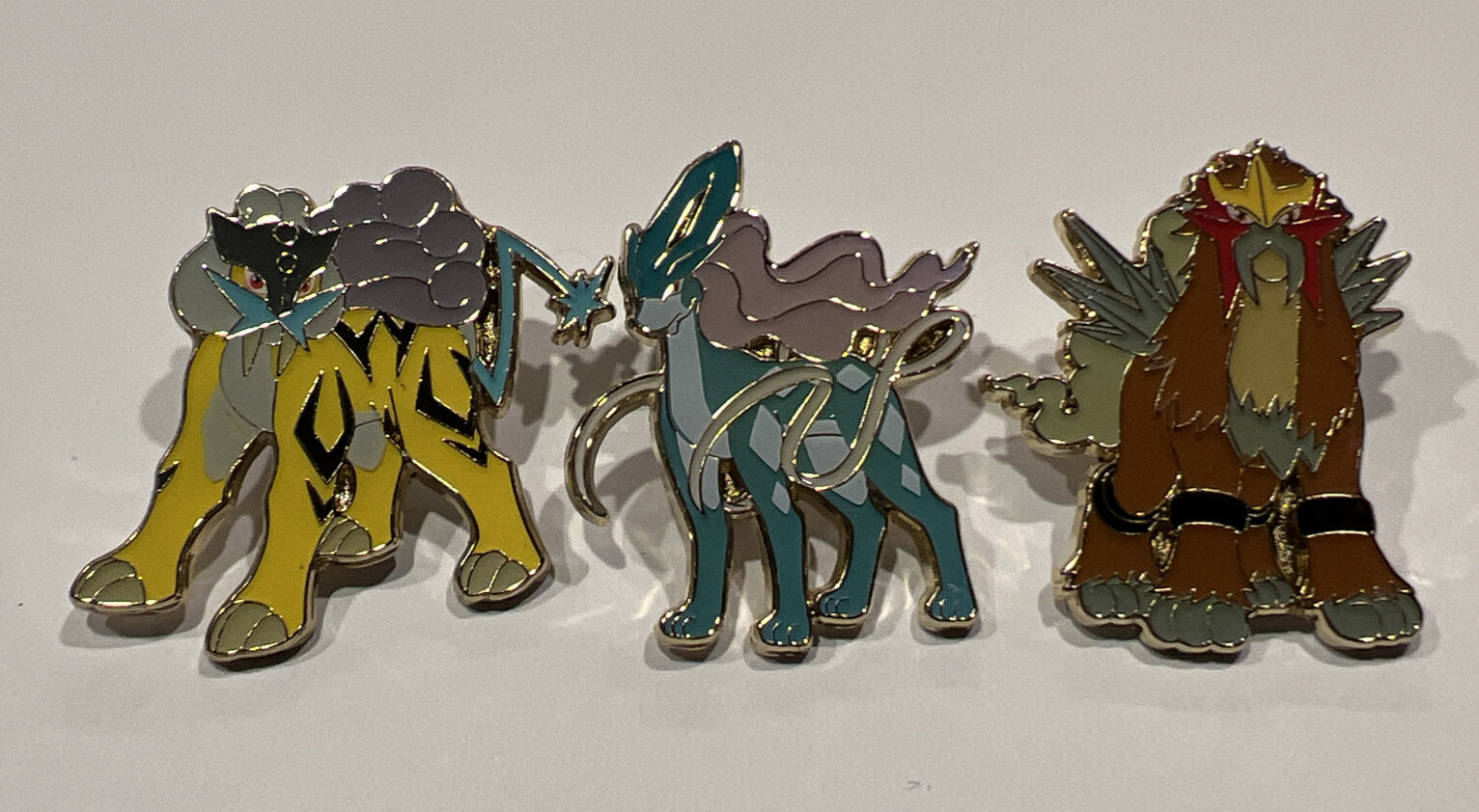 Pokemon Legendary Dogs Suicune, Raikou, Entei 3 pin set | eBay