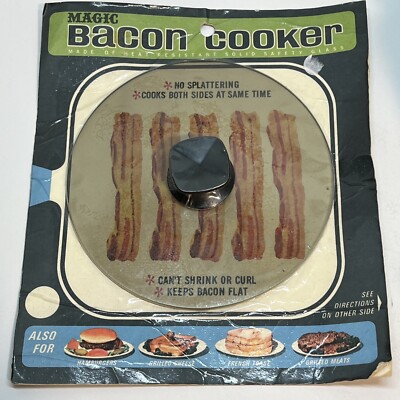 Vintage Rare Glass Bacon Press Iron Magic Bacon Cooker Hamilton Of ...