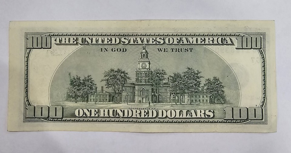 Off Center $100 Dollar Bill Print Error Series 1999 Front And Back ...