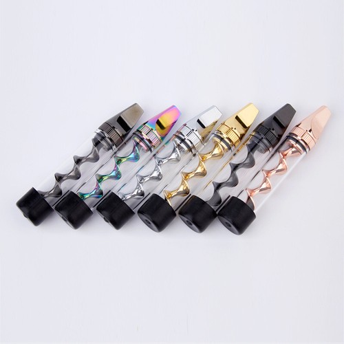 7P MINI 2 Glass Tube Twisty Blunt Smoking Pipe With Brush - Random ...
