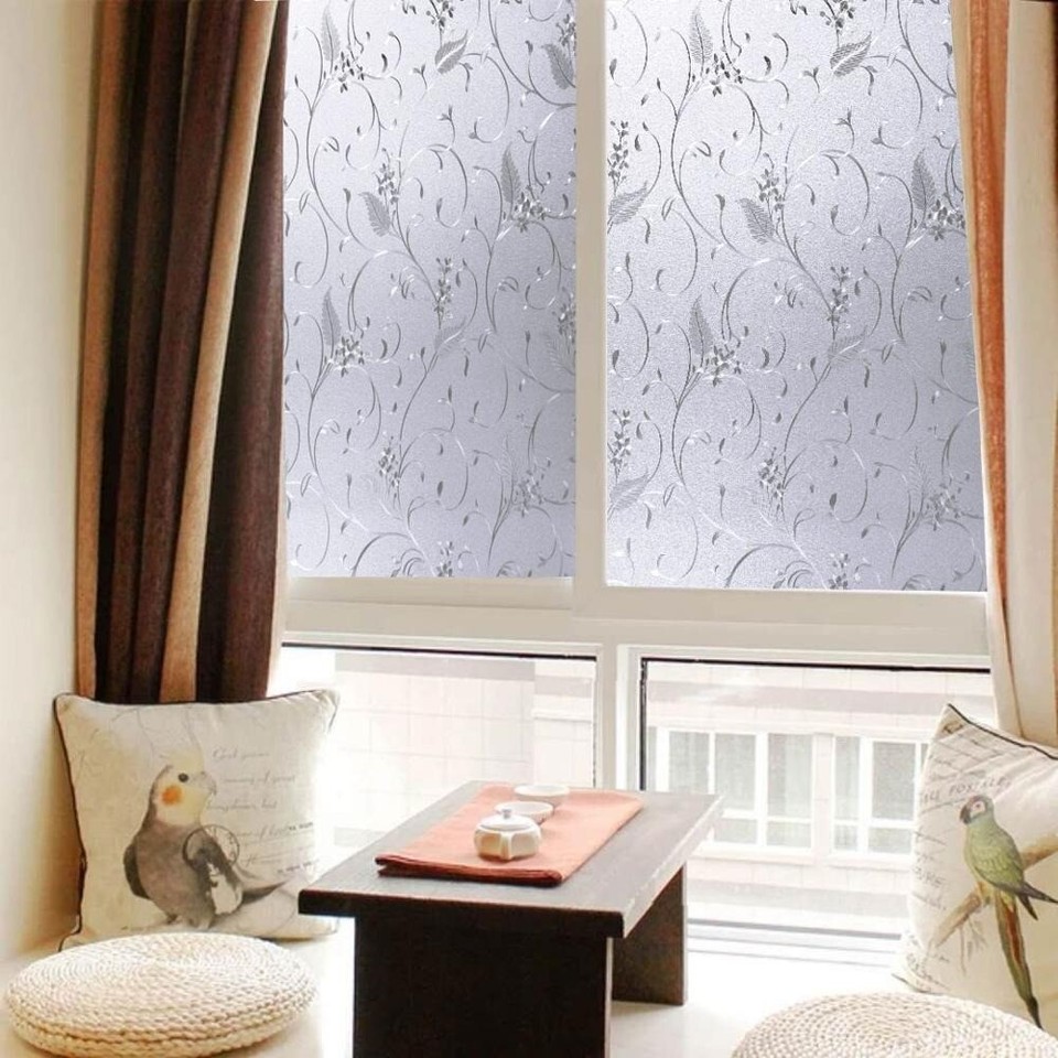 Static Cling Glueless Reusable Removable Privacy Frosted Decor Window ...