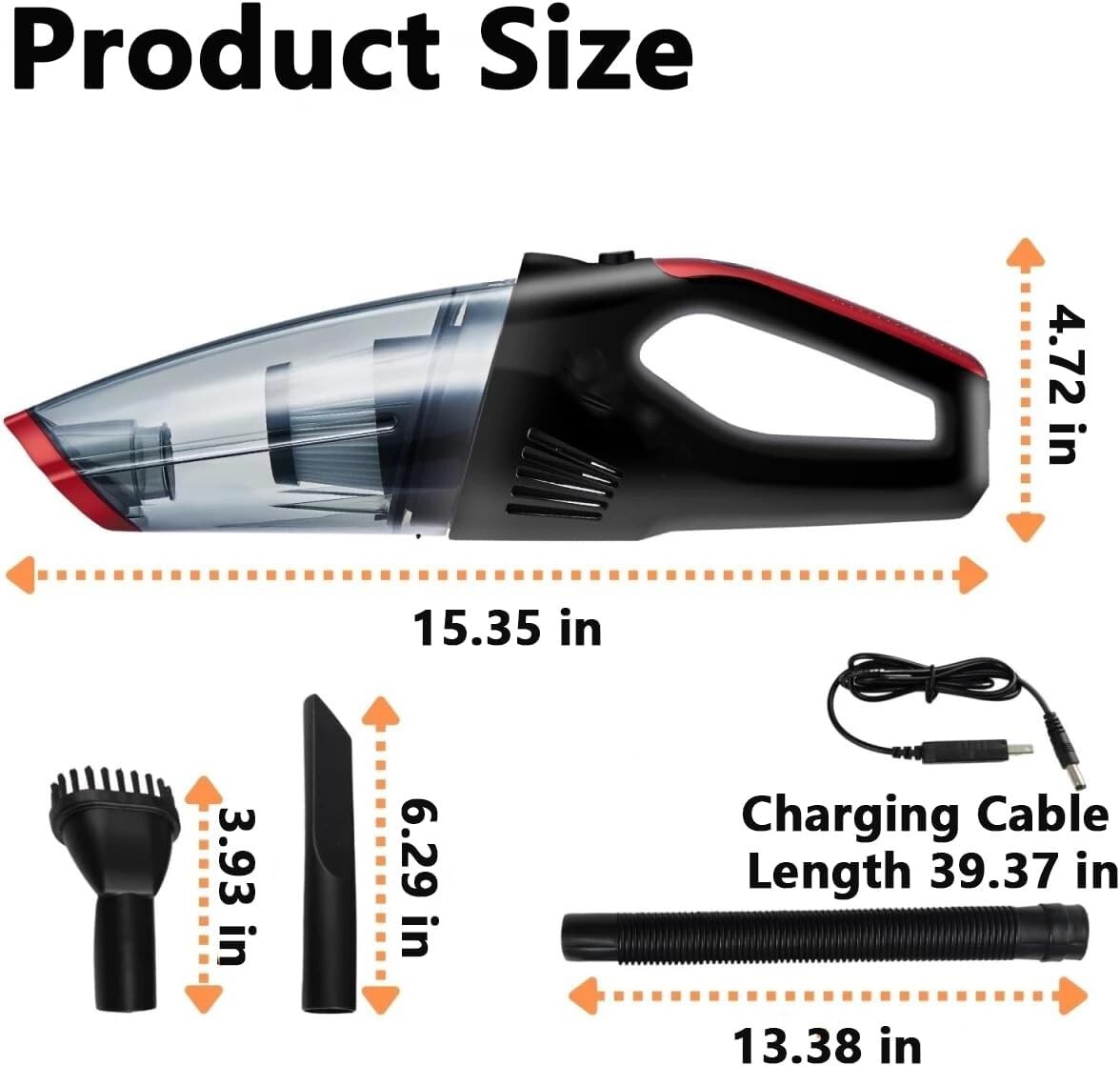 Cordless Handheld Portable Vacuum Cleaner, Strong Suction, | eBay
