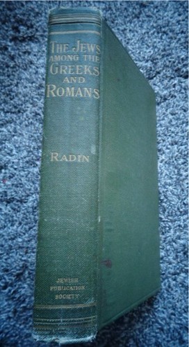 The Jews Among The Greeks and Romans. 1915. By Max Radin | eBay