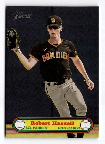 2021 Topps Heritage Minor League Robert Hassell 1972 Poster Card 72BPC ...