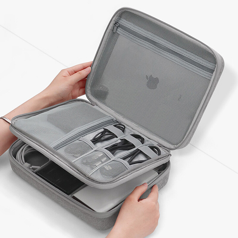 Travel Tablets Cable Accessories Storage Bag Hard Digital Gadget ...