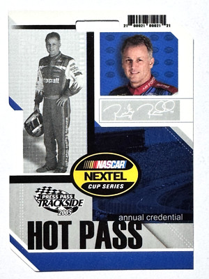HOF'er RICKY RUDD 2005 Press Pass Trackside HOT PASS DIECUT INSERT Card ...