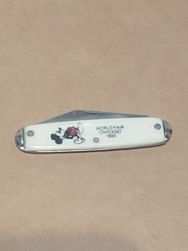 Vintage World fair Chicago1933 Mickey Mouse 1 blade Pocket Knives-Good ...