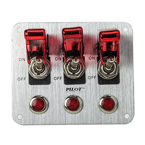 Pilot Automotive 3 Set Racing Toggle Switch Plate RED PL-SW53R ...