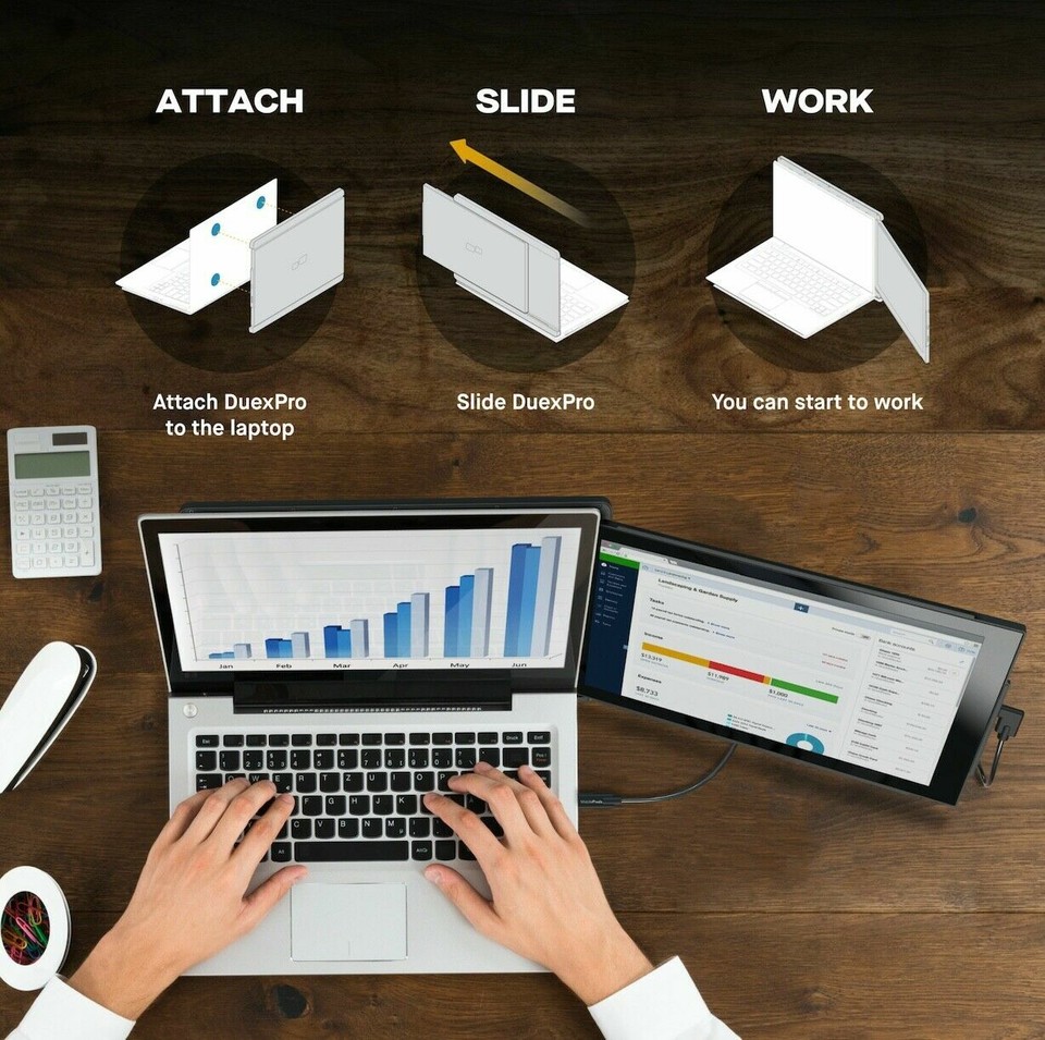 Mobile Pixels Duex Pro - Version 2.0 Portable Monitor for Laptops 12.5 ...