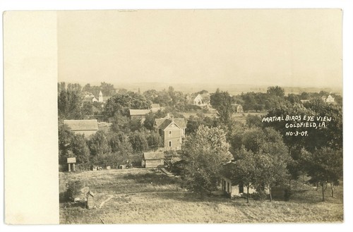 RPPC Partial Birdseye View of GOLDFIELD IA Wright Co Iowa Real Photo ...