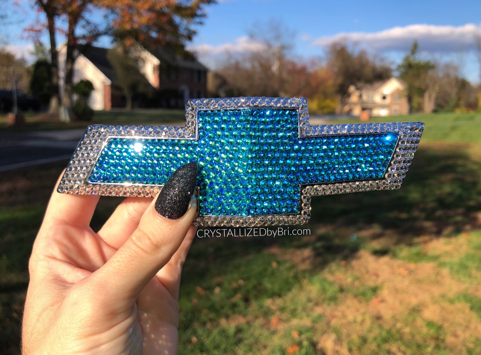 Bling Emblem for CHEVY Chevrolet Bowtie AUSTRIAN CRYSTALS Rear Custom ...