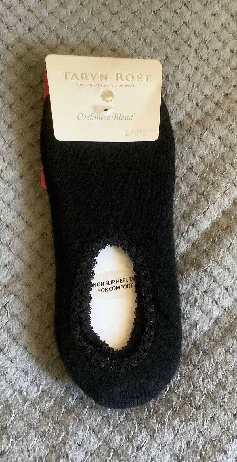 TARYN ROSE -Cashmere Blend Non Slip Footsies Heel Tab for comfort size ...