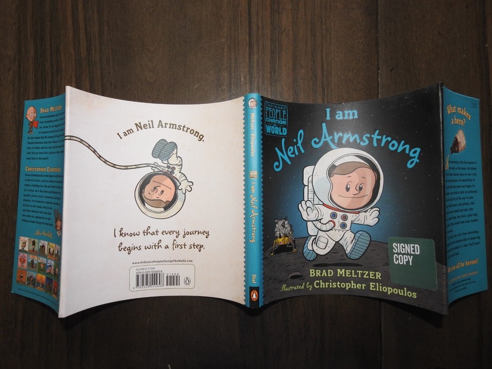 I Am Neil Armstrong Signed Both Brad Meltzer & Eliopoulos 1st.E 1st ...