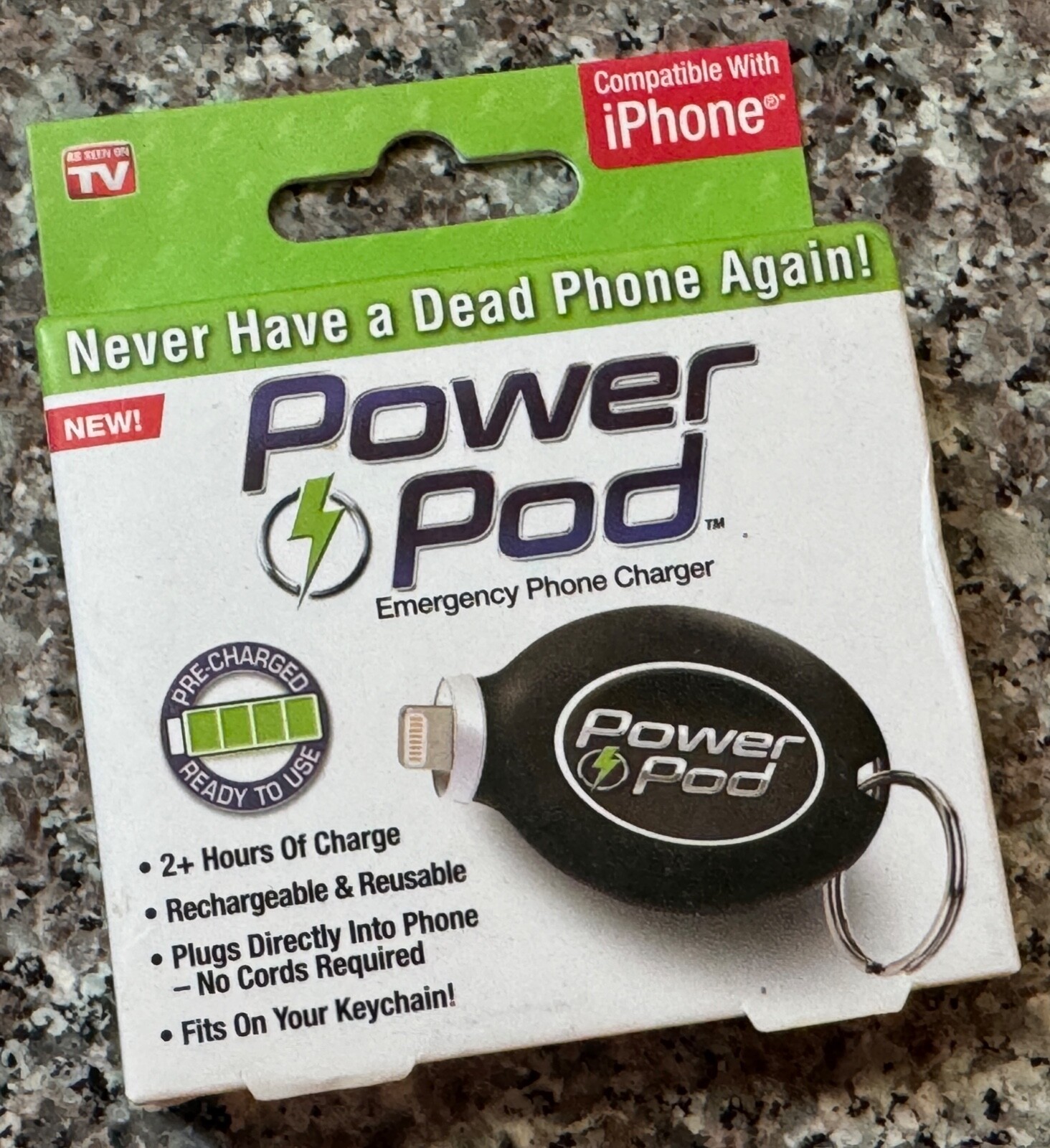 As+Seen+On+TV+Power+Pod+Lightning+Keychain+Phone+Charger for sale ...