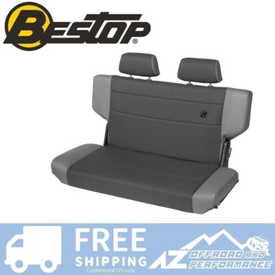 Bestop TrailMax II Rear Bench Seat ( Charcoal ) For 97-06 Jeep Wrangler ...
