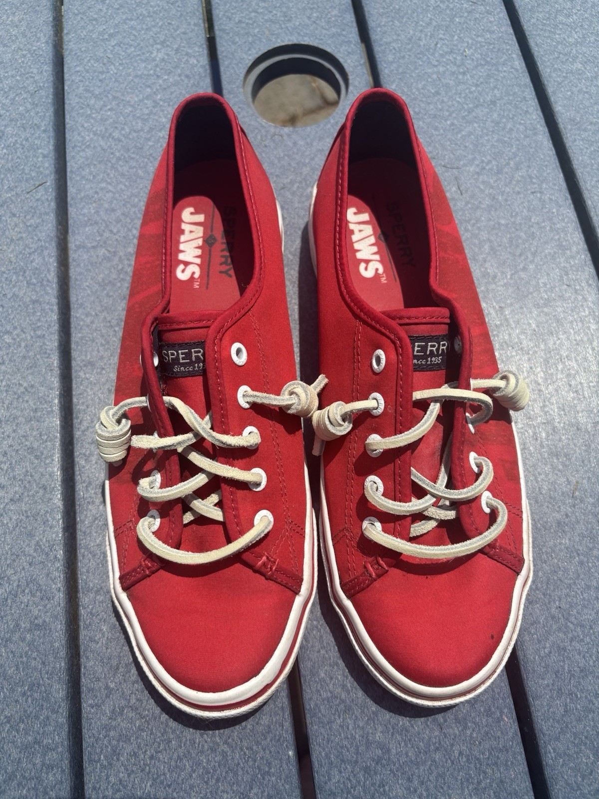 Jaws Sperry Red Boat Shoe Special Edition Size 8 - Gem