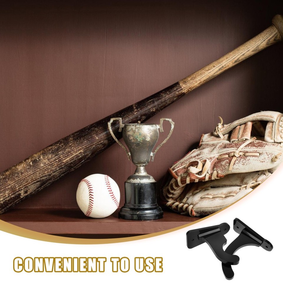 1 Pair Baseball Bat Wall Hanger Bat Hooks Wall Mount Holder Bracket Bat ...