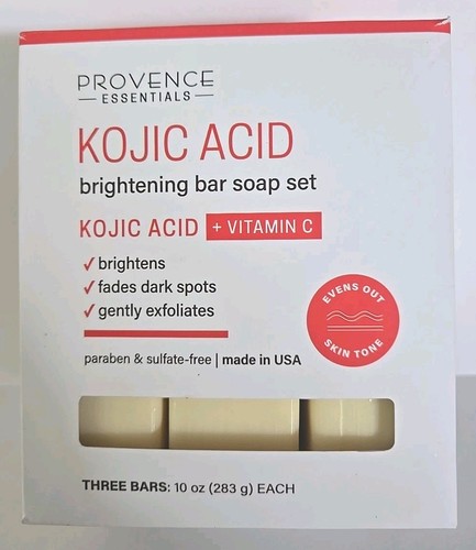 Provence Essentials Kojic Acid + vitamin c - Bar Soap Set 3 Pack 10 Oz ...
