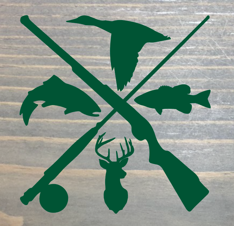 Hunting & Fishing Sticker Outdoors Simms Decal 3.5" Deer Duck Trout ...