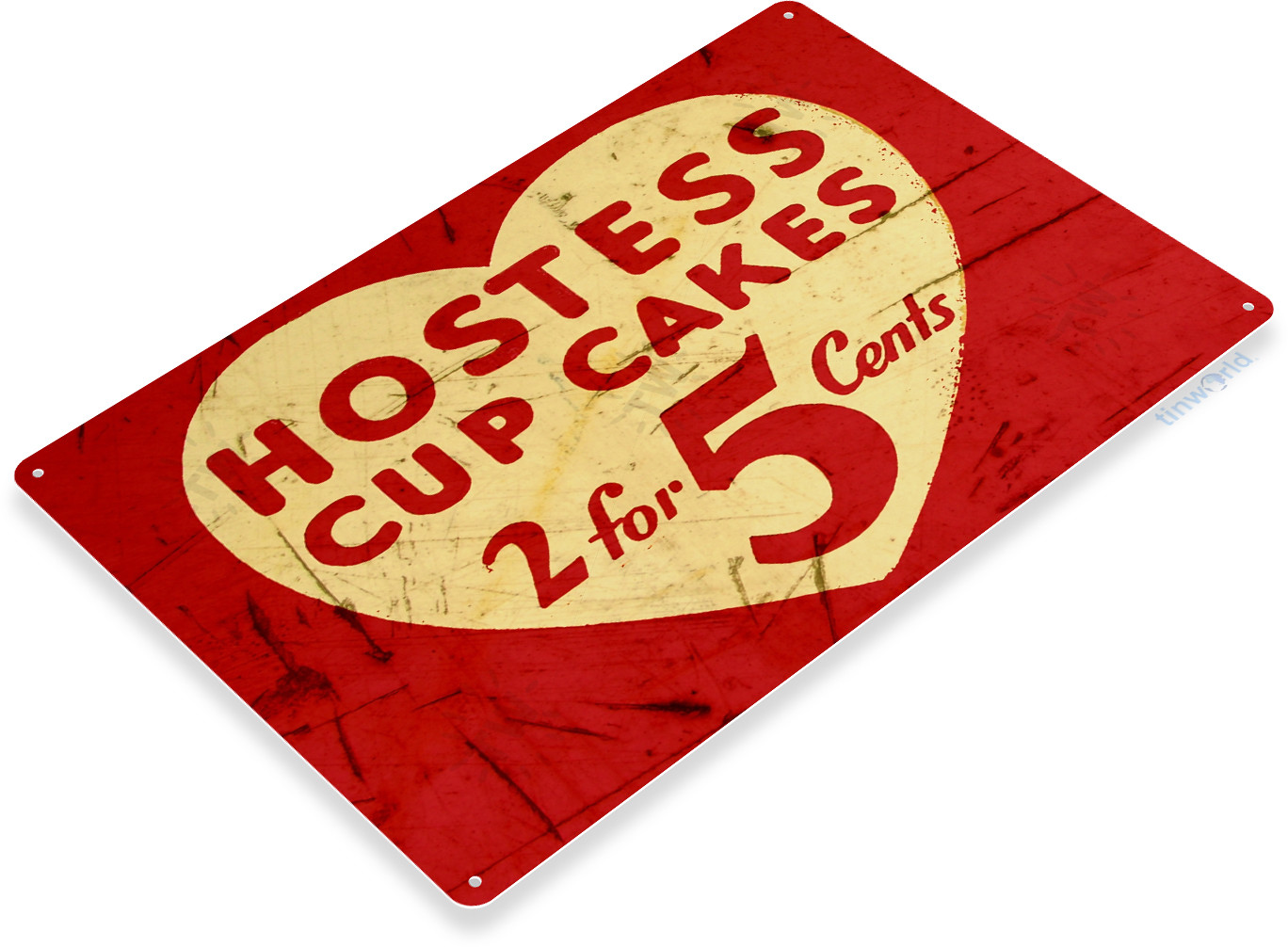TIN SIGN Hostess Cup Cakes Tin Metal Sign Chocolate Snack Deserts Decor ...