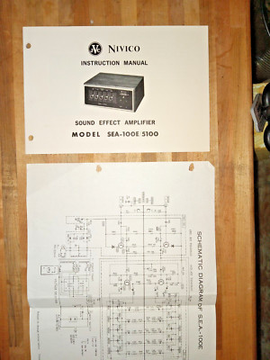 NIVIDCO JVC SEA-100E 5100 SOUND EFFECTS AMPLIFIER SCHEMATIC + OWNERS ...