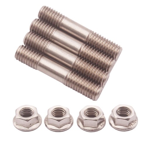4 Sets New Stainless Steel Stud Nuts M8X1.25 With Flange For T25 T28 ...
