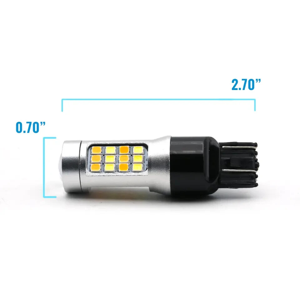 7443 7440 7444 LED Turn Signal White-Ambe DRL Parking Light Bulbs+ ...