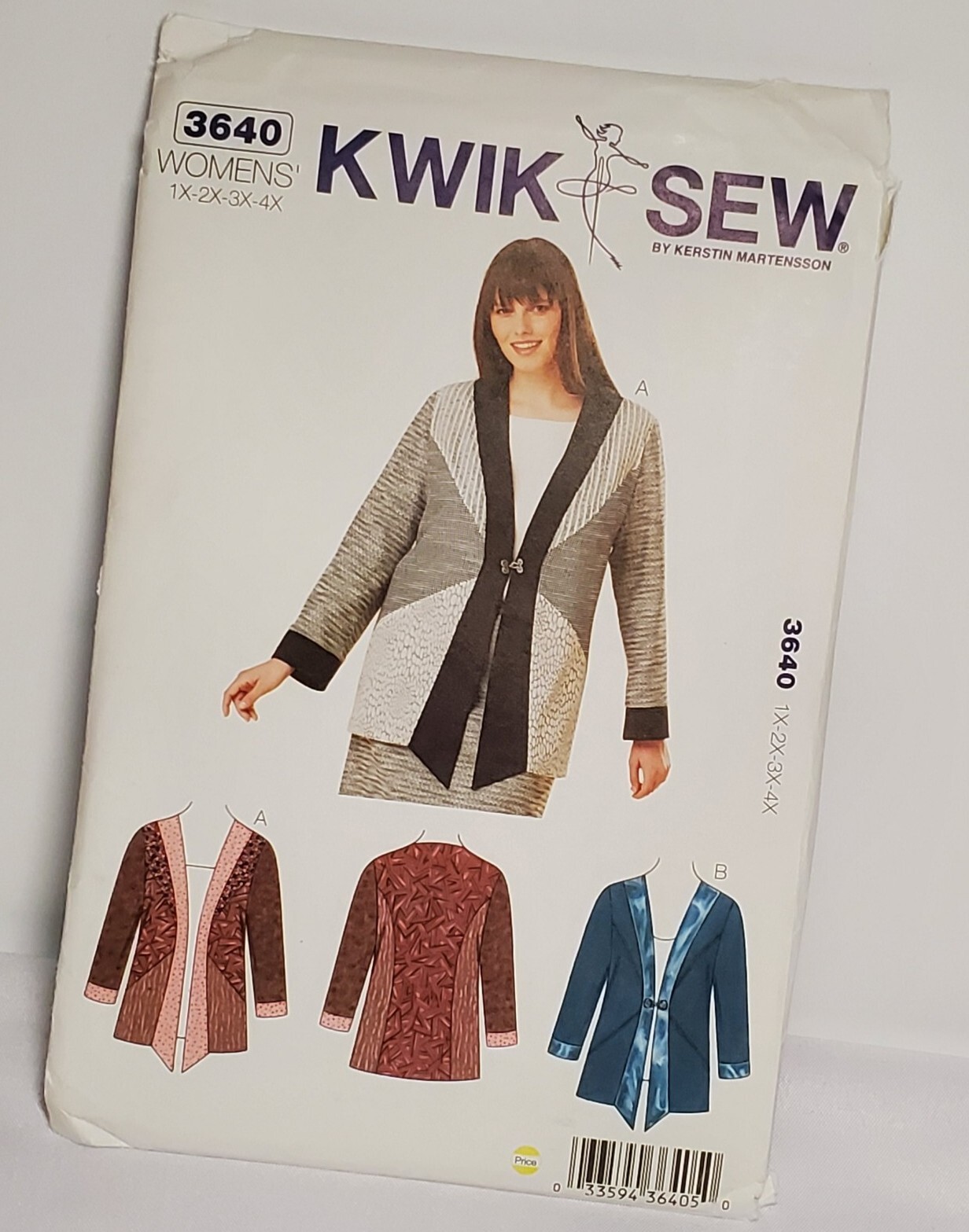 Precut 3640 KWIK SEW WOMENS Thigh Long JACKET SEWING PATTERN Sizes 1X ...