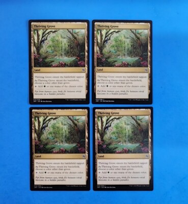 4x Thriving Grove Jumpstart 2020 Mtg Magic Card Forest Colorless Land ...
