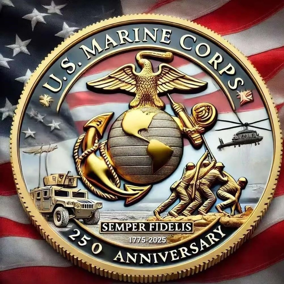 25Pcs United States Challenge Coin U.S.Marine Corps 250th Anniversary ...