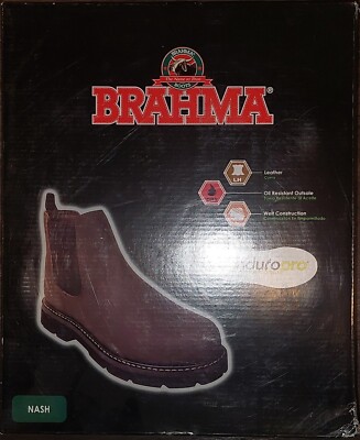 Brahma Leather Nash Boots Men 14 Brown Work Hunting Enduropro NIB Oil ...