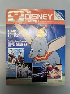 VINTAGE Disney Channel Magazine Dumbo Mobile June 1983 | eBay