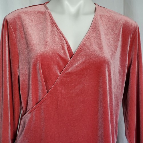 Sundance Pink Velvet Top Long Sleeves Criss Cross Front Robert Redford ...