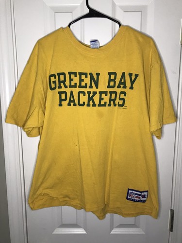 Vintage Green Bay Packers T Shirt NFL Pro Line 1994 X-Large Yellow | eBay