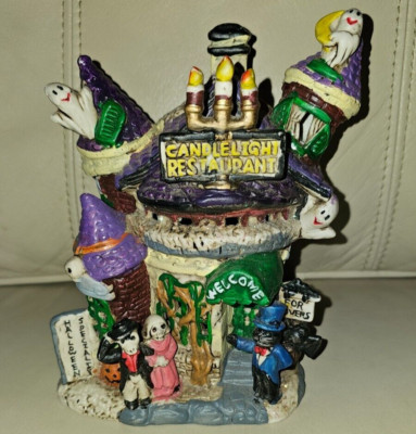 Vintage Spooky Hollow Halloween Haunted House Candlelight Restaurant ...