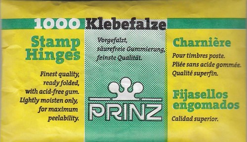 1000 Prinz Quality Stamp Hinges Pre Folded Transparent & Peelable USA ...