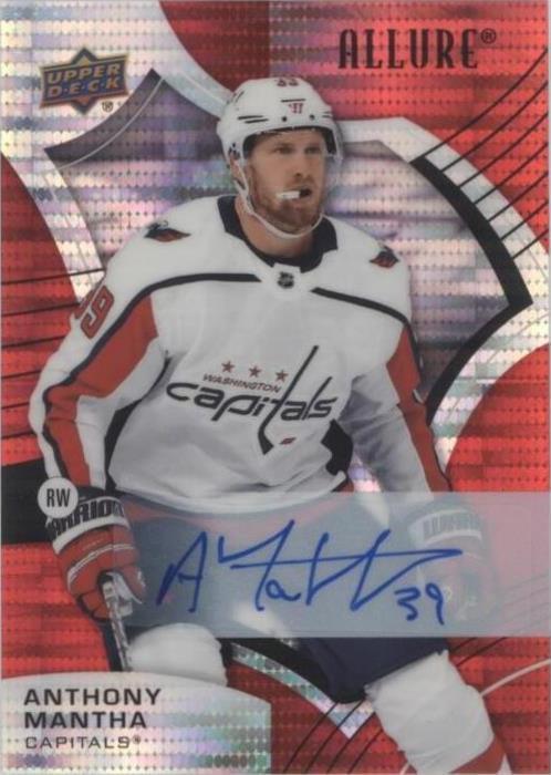 2021-22 Upper Deck Allure - Anthony Mantha #14 Red Rainbow Autographs ...
