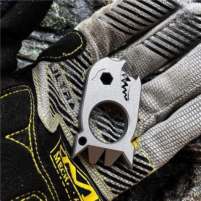 Titanium Alloy Pocket Tool Shark Shape Bottle opener Hexagon Wrench ...