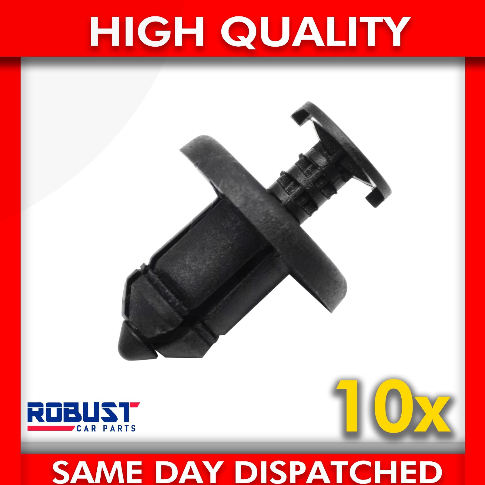 10X FOR RENAULT WHEEL ARCH LININGS & TRIMS BUMPER CLIPS PLASTIC CLIPS ...