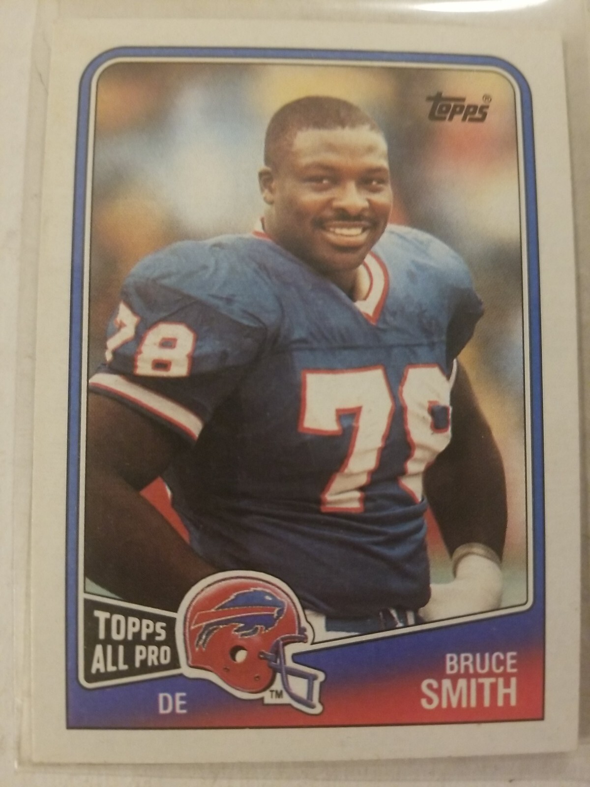 1988 TOPPS Bruce Smith Football Card #227 Buffalo Bills Set Break NM ...