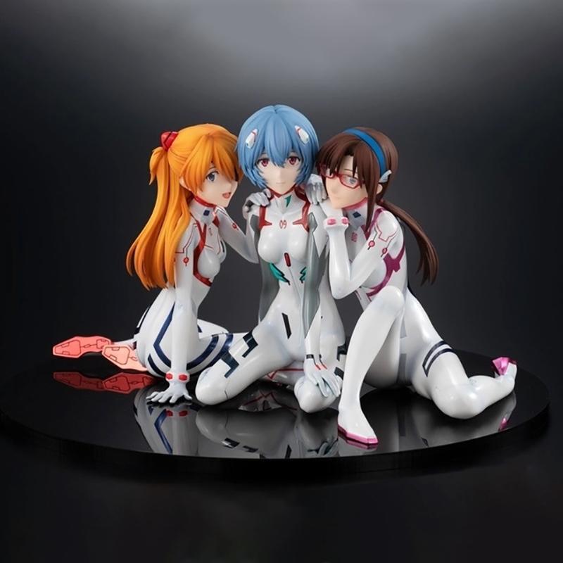 EVA Anime Figure Set Ayanami Rei Asuka Makinami Mari Figure PVC Model ...