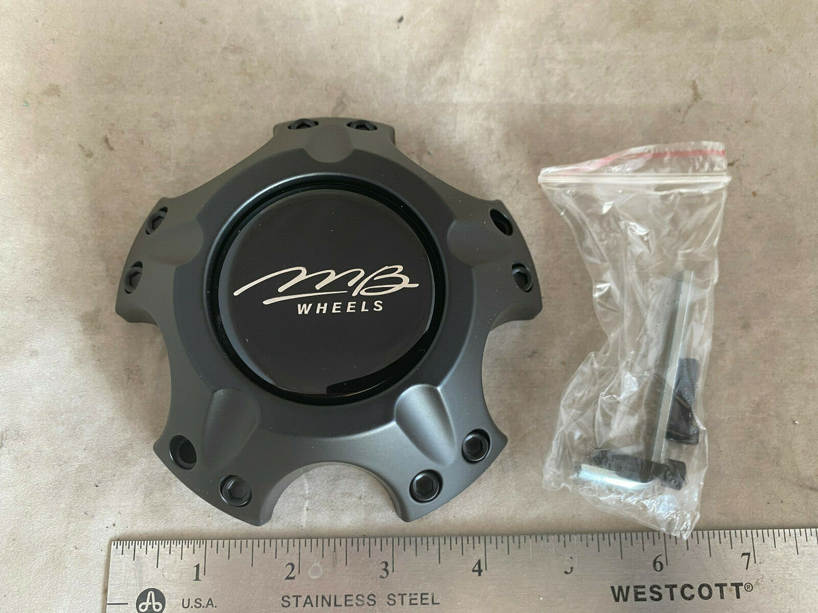 MB Motoring Vortex Wheels Flat Black Wheel Rim Hub 5 Lug Cover Center ...