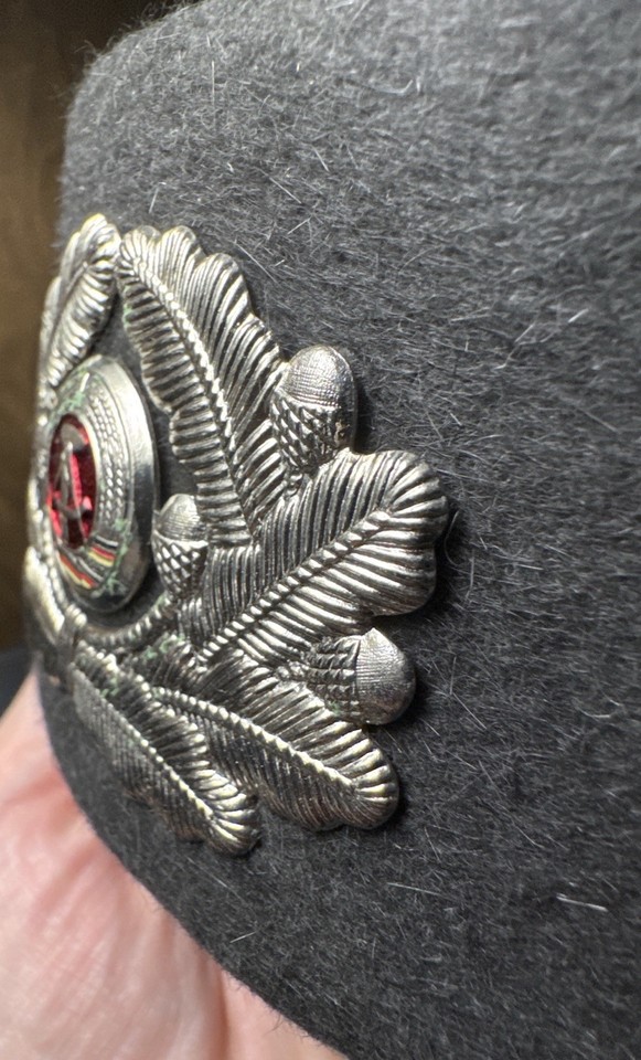 East German DDR NVA Army Wool Service Cap Sz 58 Cold War Era Orig ...