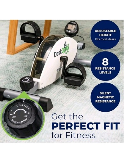 DeskCycle 2 Under Desk Bike Pedal Exerciser with Adjustable Leg - White ...