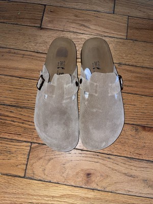 Birkenstock Betula Boston 265 Tan Suede Leather Clogs Sz M10 | eBay