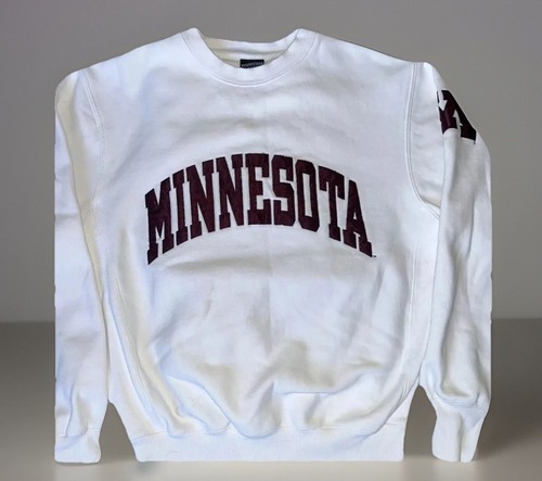 Minnesota Gophers Vtg 90s Sweatshirt Size Small Sweater White W/ Maroon ...