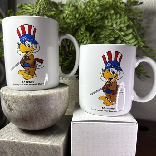 Set Of 2 VTG 1984 Los Angeles Olympics Shooting Sam the Olympic Eagle ...