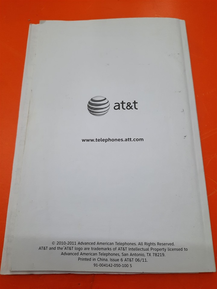⭐️⭐️⭐️⭐️⭐️ AT&T DECT 6.0 Phone User's Manual Guide CL82101/ CL82201 ...