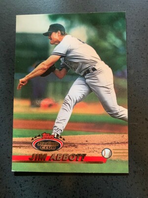 1993 Topps Stadium Club Jim Abbott #615 New York Yankee Baseball Card ...